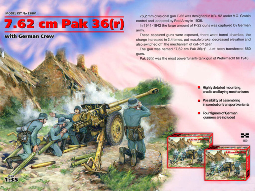 7.62cm Pak36(r) with German Crew - The Model Worx