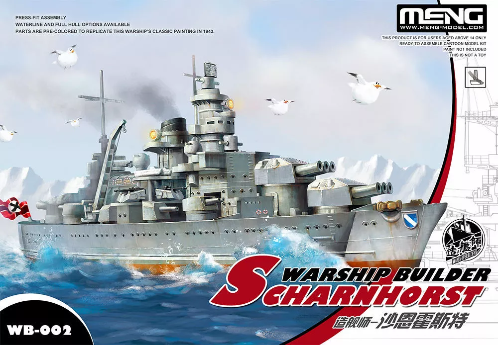 Warship Builder Scharnhorst Cartoon Ship - The Model Worx
